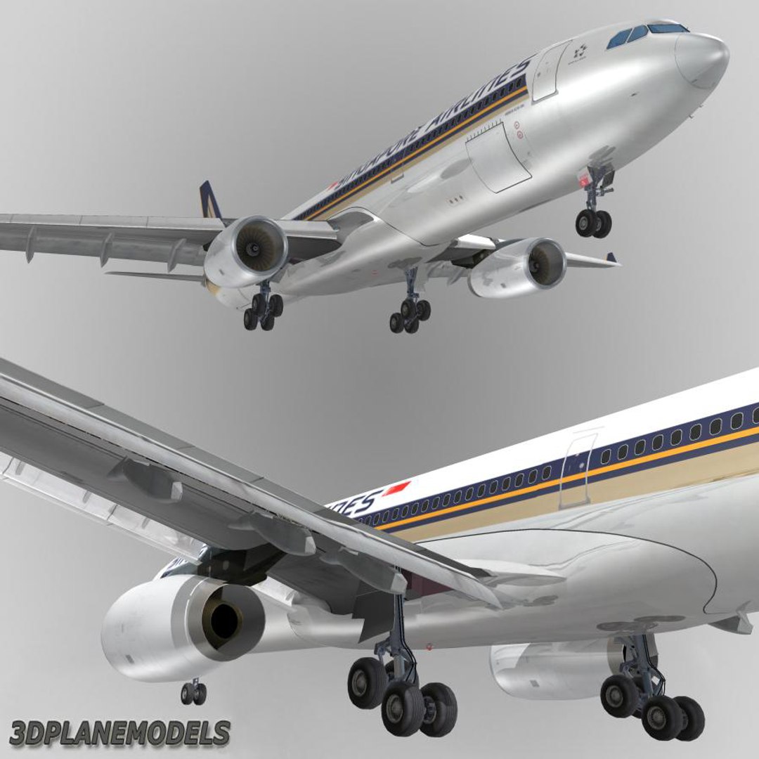 Airbus A330-300 3d Model