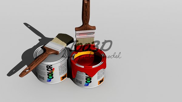 3d paint brush model