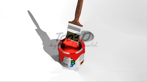 3d paint brush model