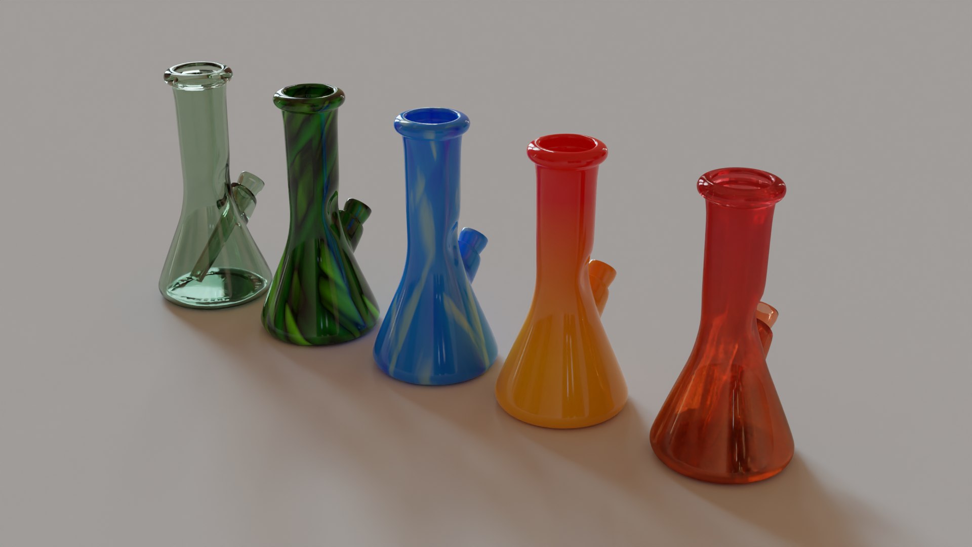 3D Model Set Of Bongs With 4K Textures - TurboSquid 1952473