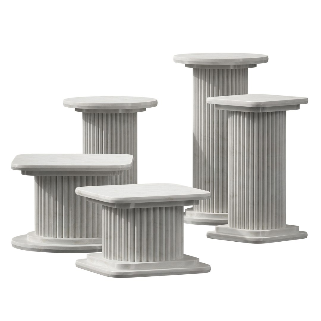 3D Marble table stand Greek column set - TurboSquid 2174131