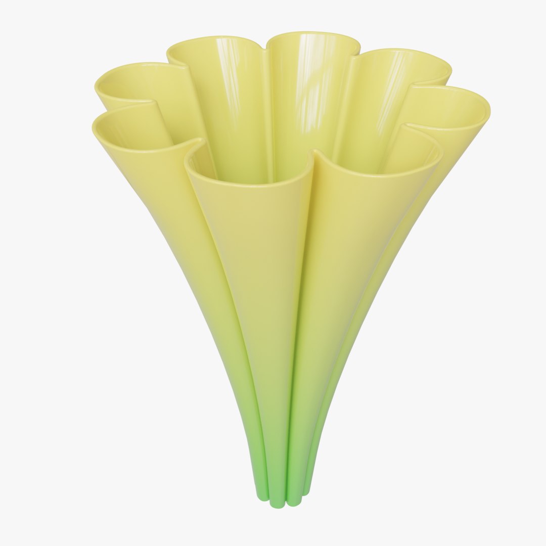 Flower Shaped Ceramic Vase 3D - TurboSquid 2101462