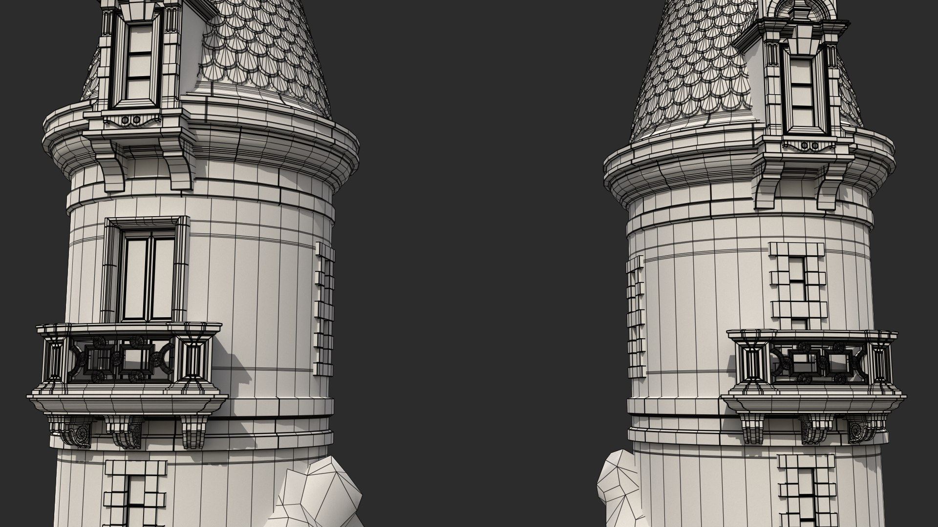 3D Tower Palace - TurboSquid 2256549