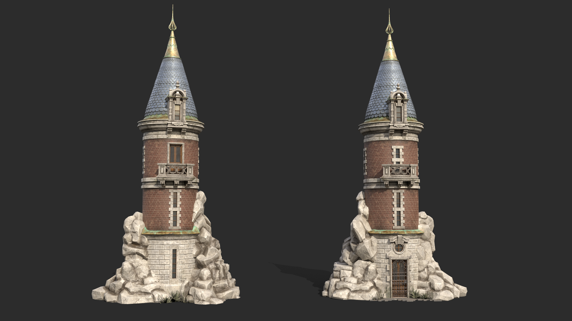 3D Tower Palace - TurboSquid 2256549