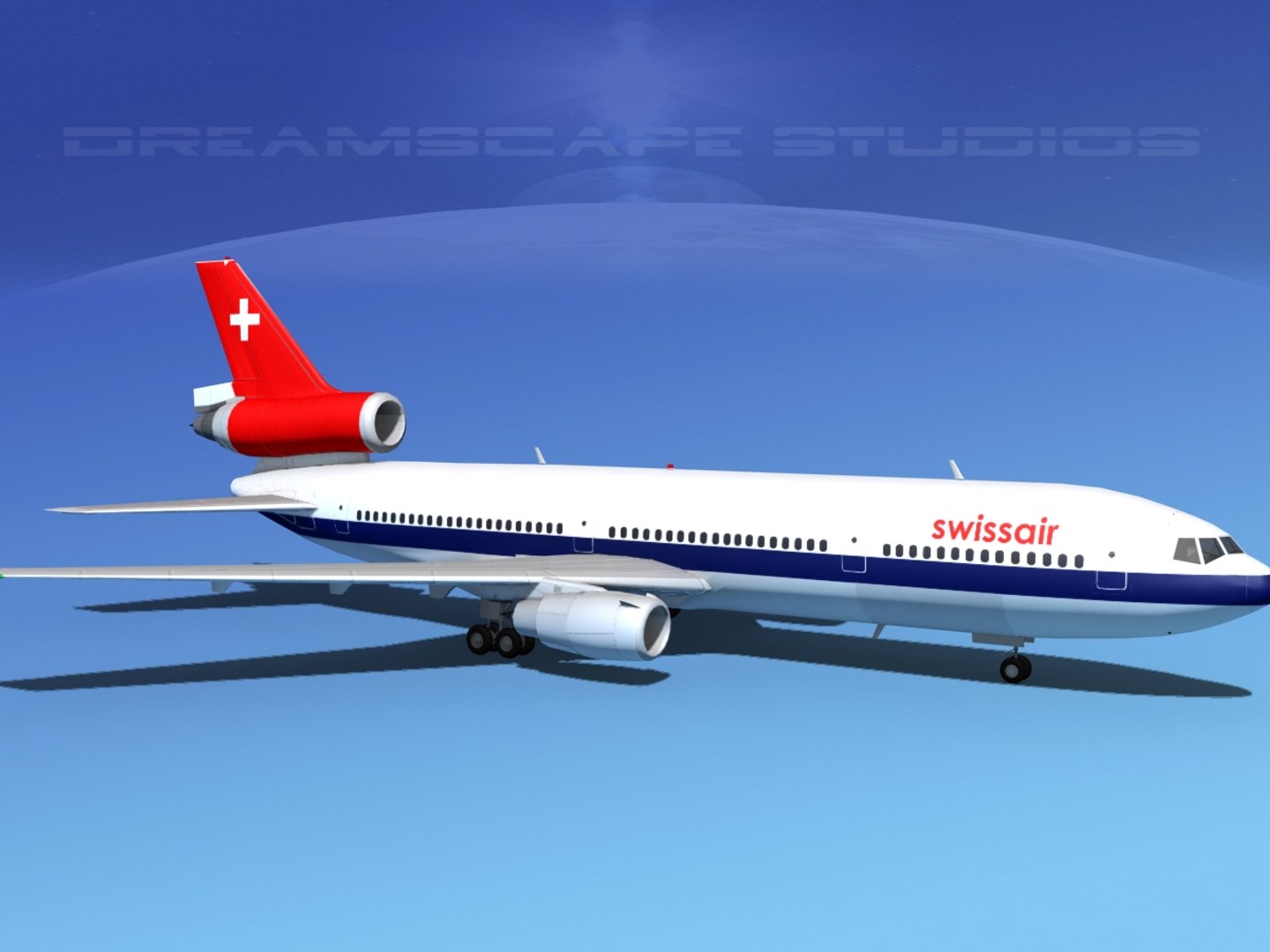 Douglas Dc-10 3d Dxf