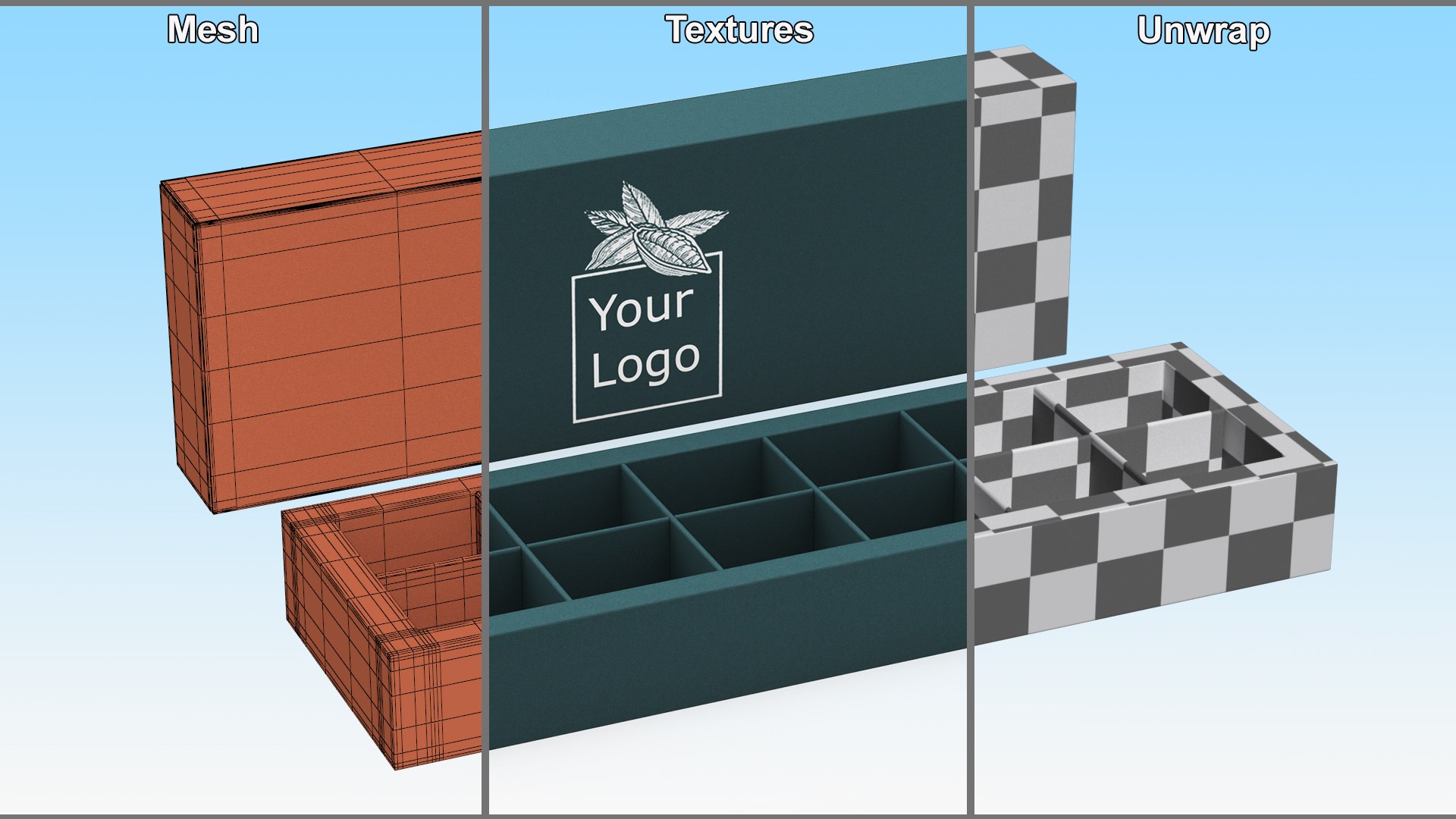 Empty Candy Box Mockup Open 3D Model - TurboSquid 2068534