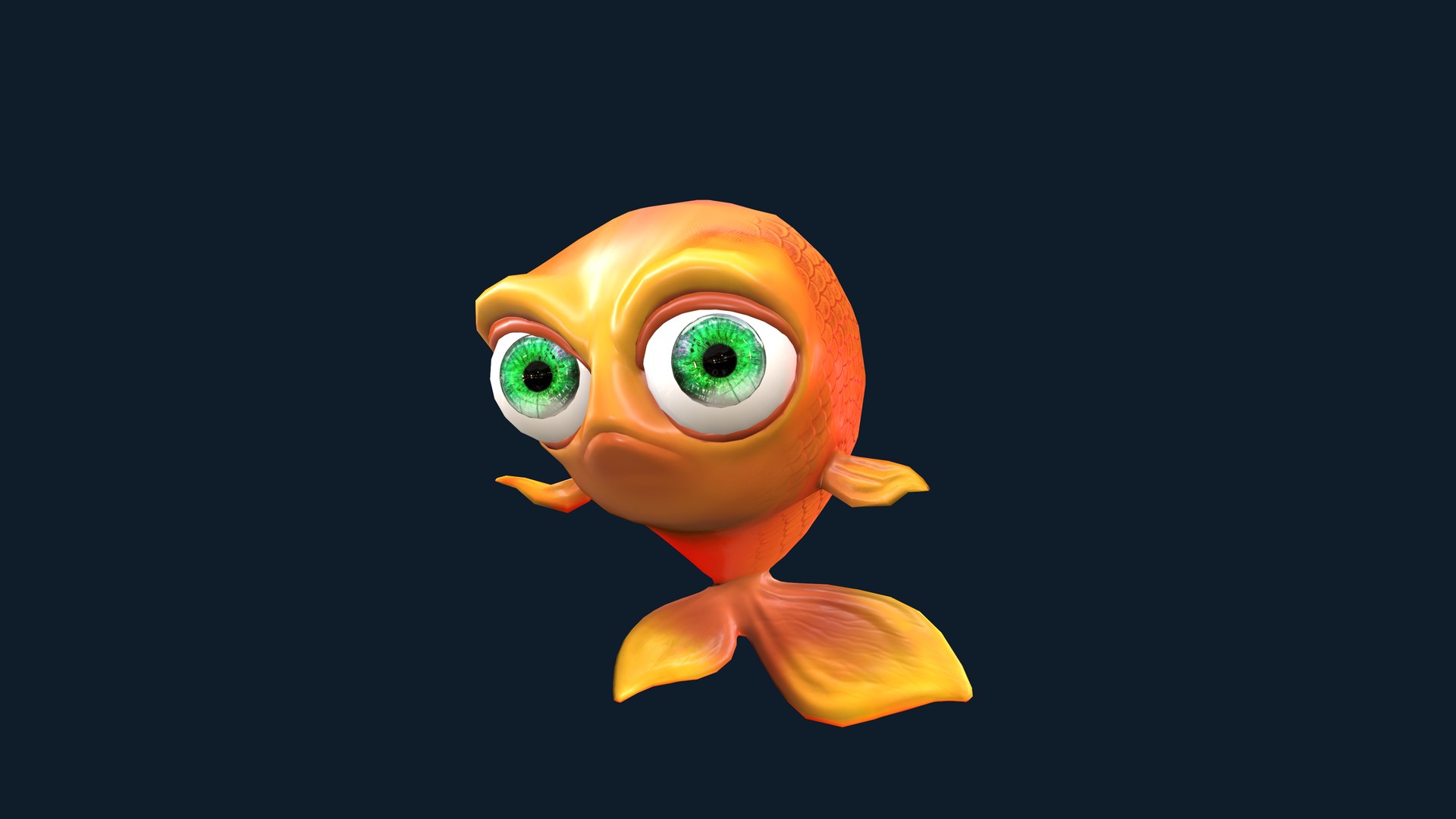 Cartoon Fish With Rig On Maya 3D Model - TurboSquid 1975205