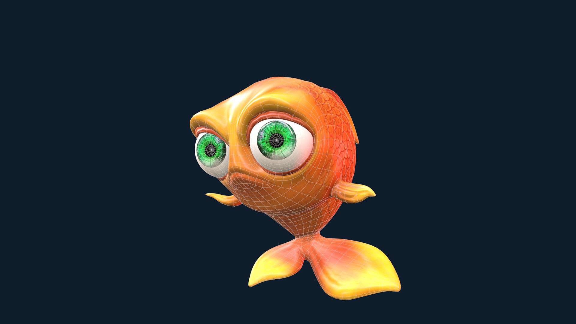 Cartoon Fish With Rig On Maya 3D Model - TurboSquid 1975205
