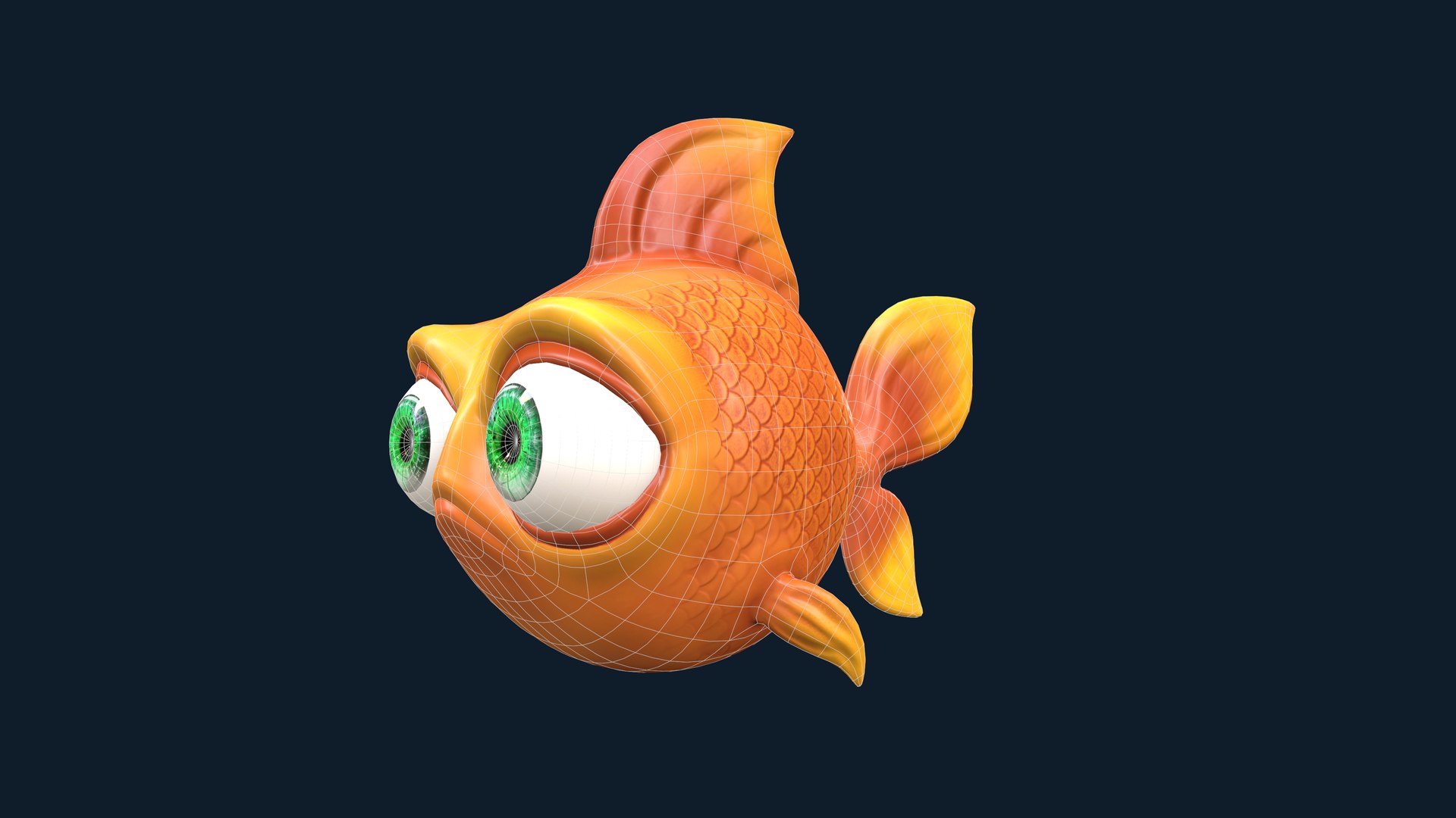 Cartoon Fish With Rig On Maya 3D Model - TurboSquid 1975205