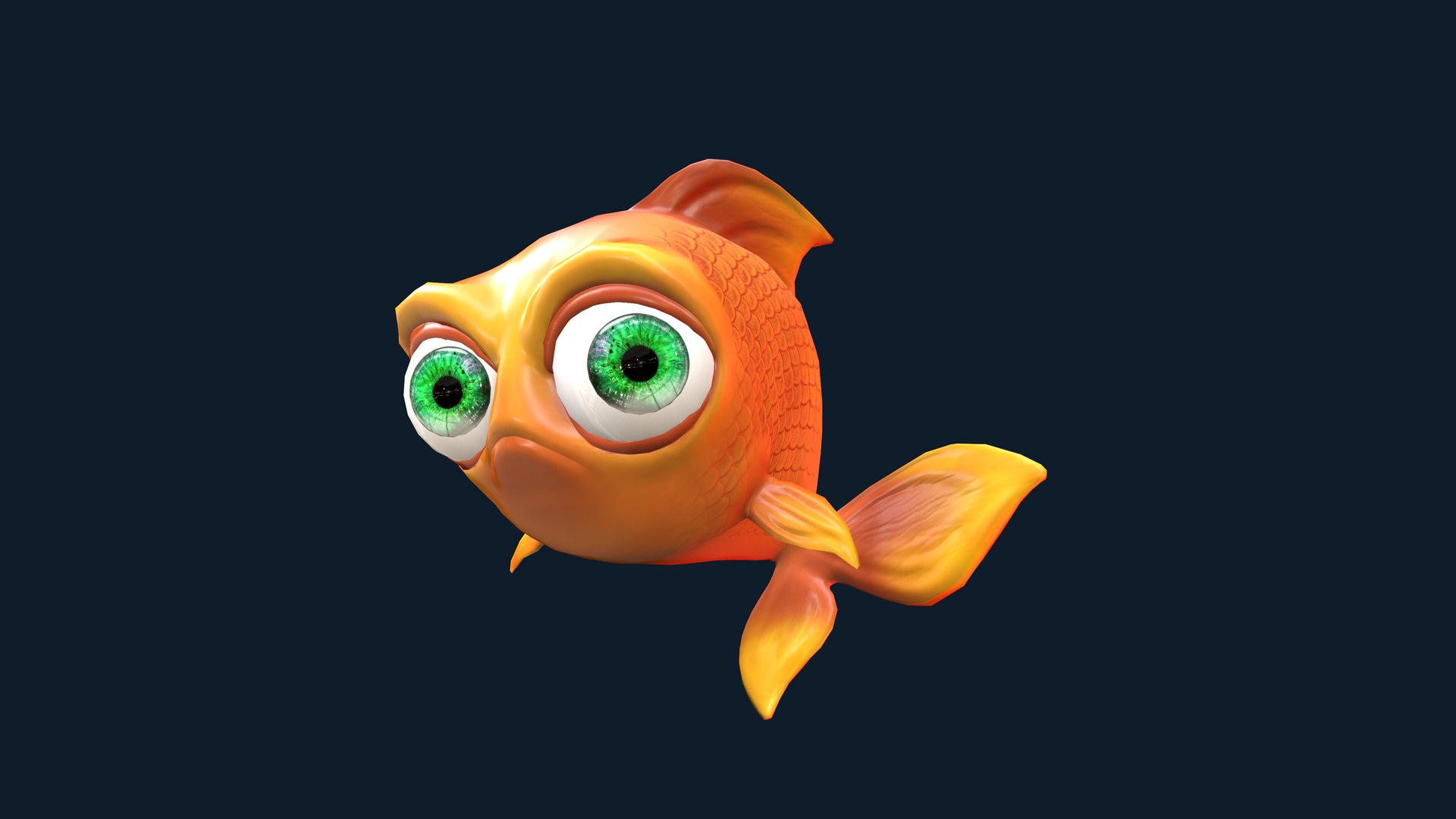 Cartoon Fish With Rig On Maya 3D Model - TurboSquid 1975205
