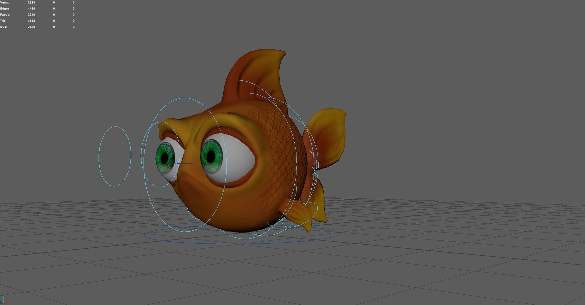 Cartoon Fish With Rig On Maya 3D Model - TurboSquid 1975205