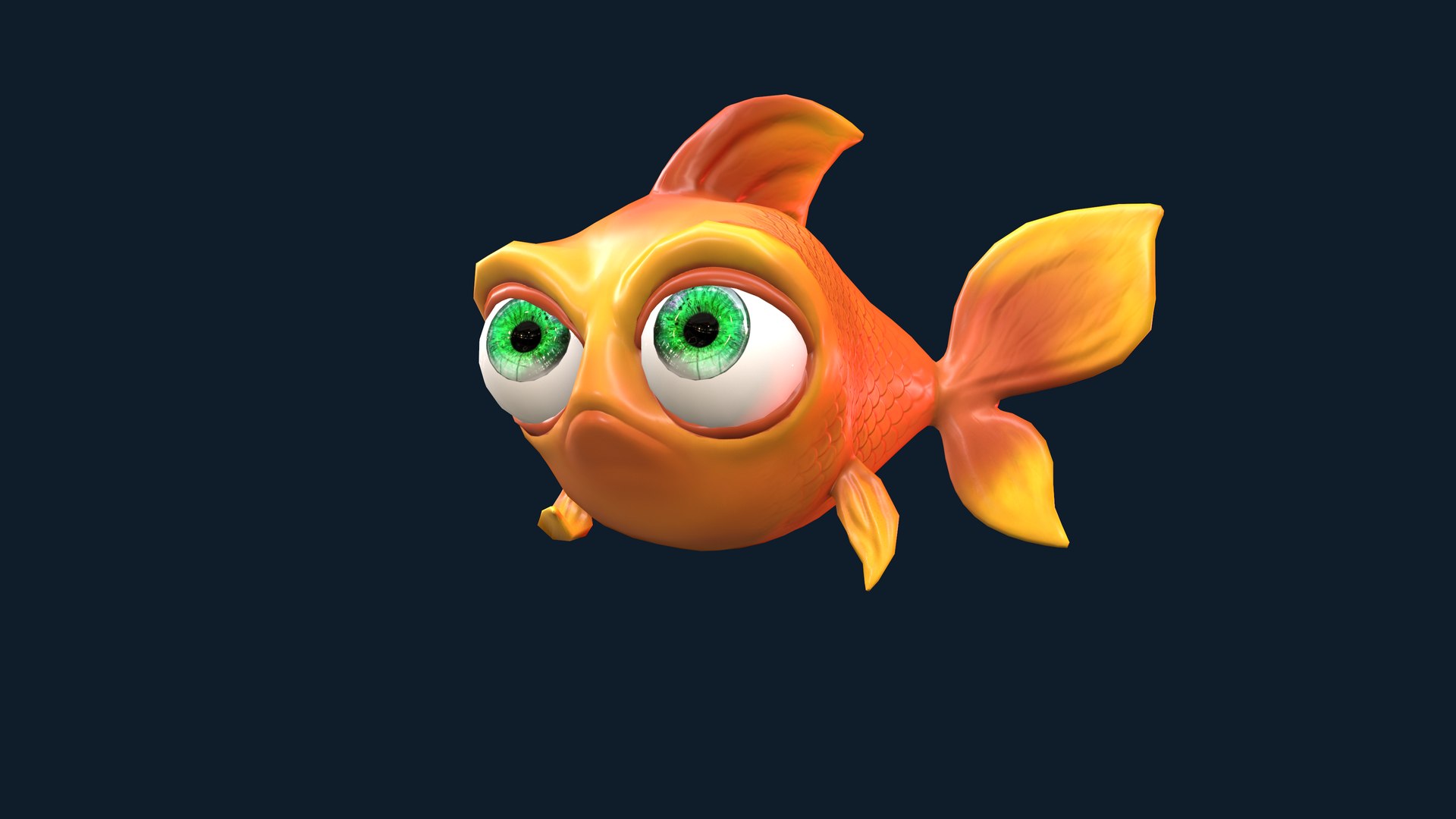 Cartoon Fish With Rig On Maya 3D Model - TurboSquid 1975205