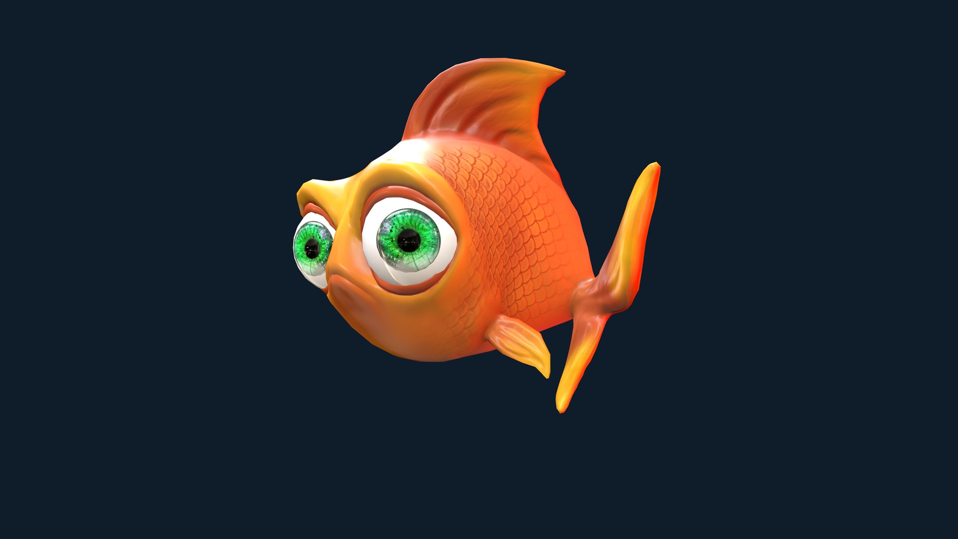 Cartoon Fish With Rig On Maya 3D Model - TurboSquid 1975205