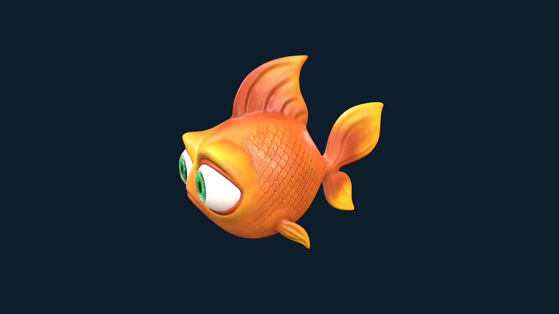 Cartoon Fish With Rig On Maya 3D Model - TurboSquid 1975205
