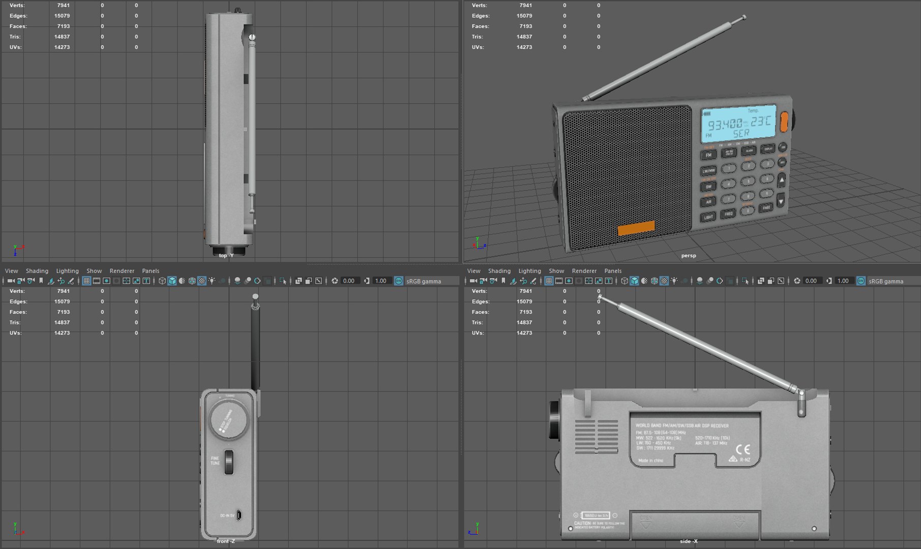 Portable Radio 3D Model - TurboSquid 2024762