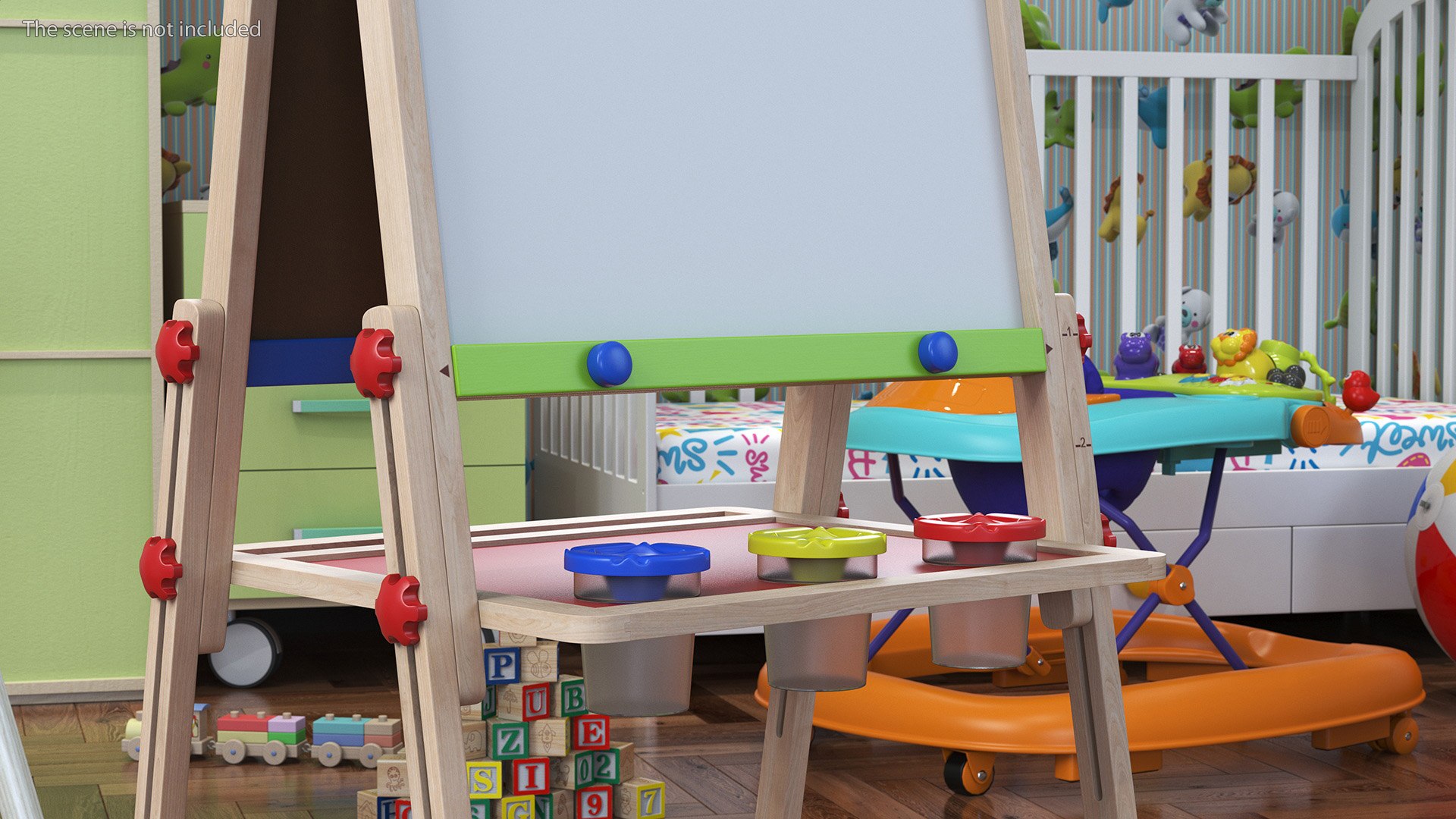 Kids Easel With Paper Roll 3D - TurboSquid 2164139