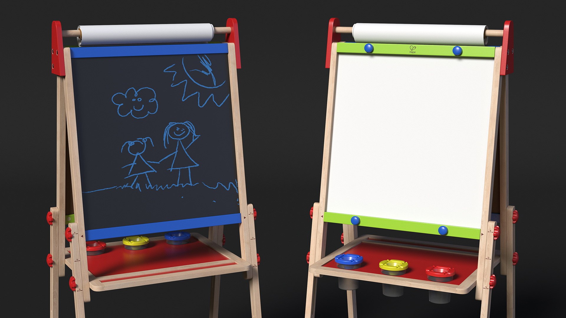 Kids Easel With Paper Roll 3D - TurboSquid 2164139