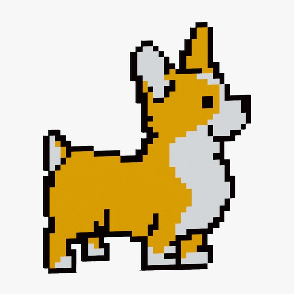 Pixel Corgi Symbol 3D model - TurboSquid 1900013
