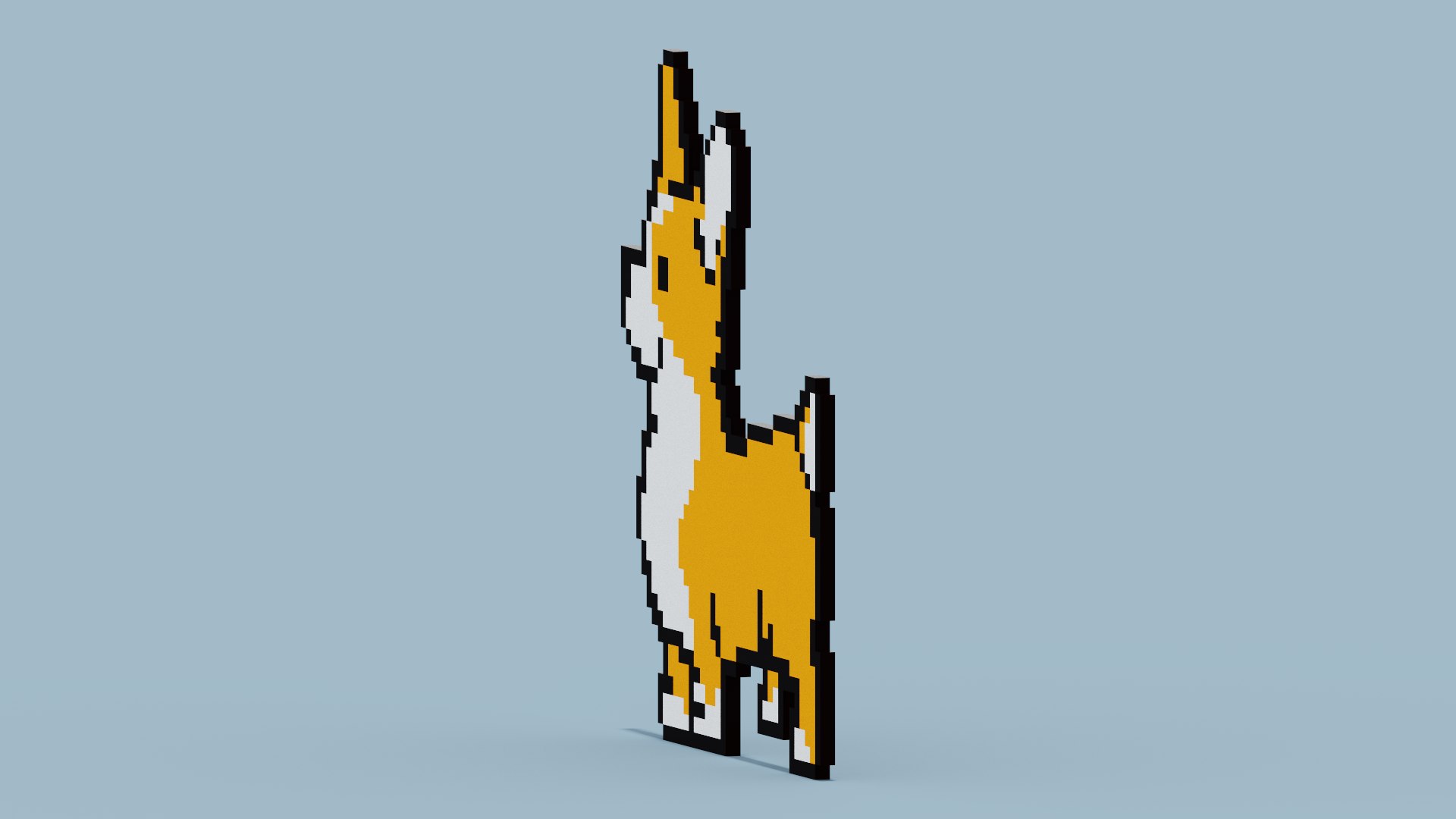 Pixel Corgi Symbol 3D Model - TurboSquid 1900013