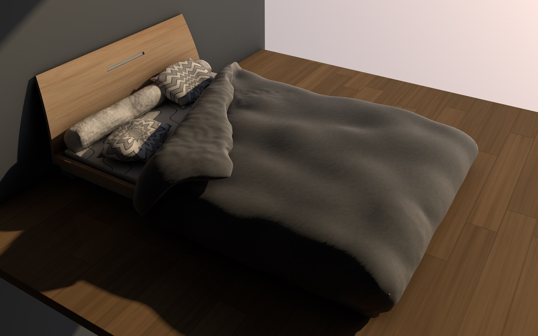 3D Bed - TurboSquid 1091081