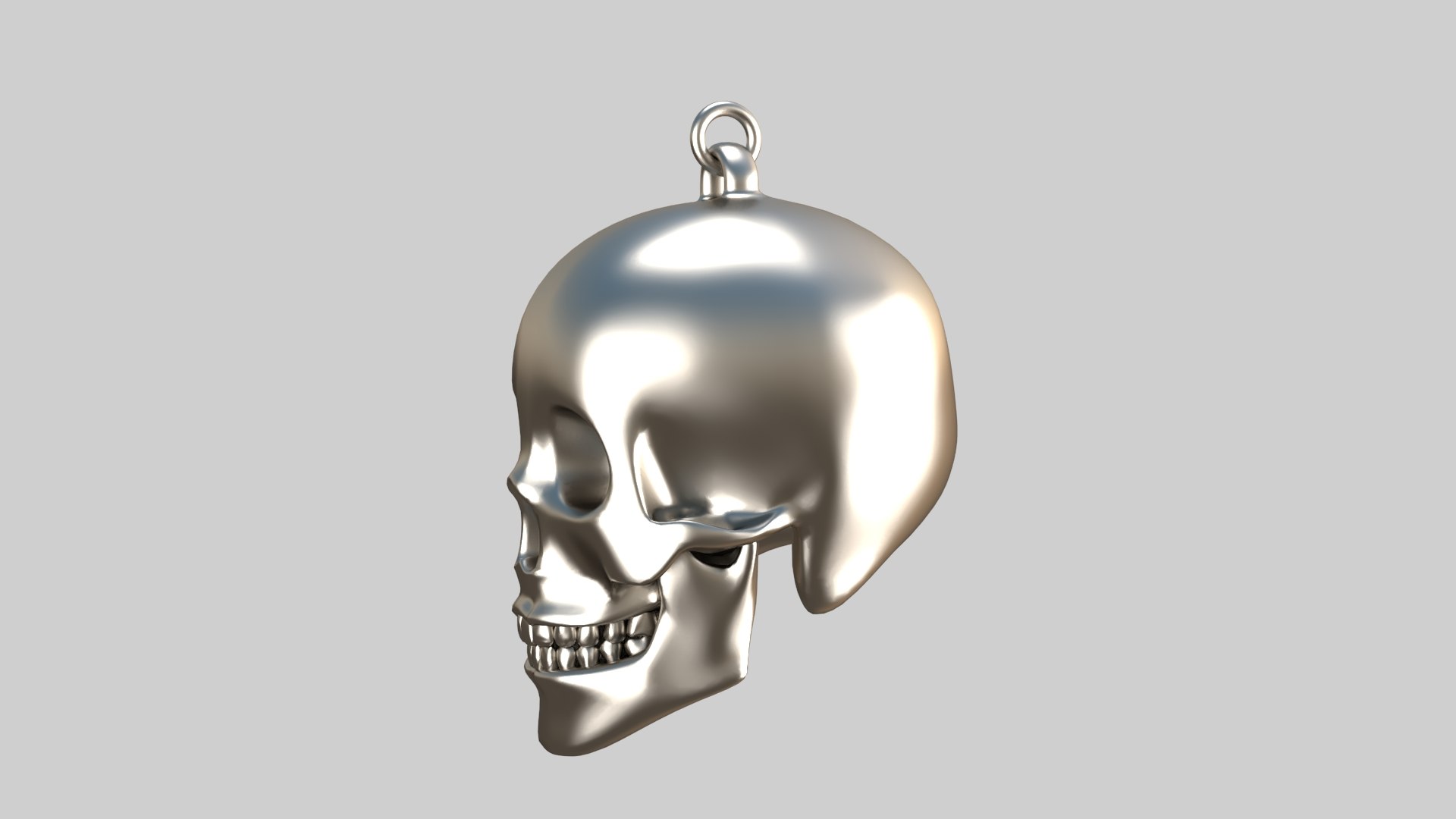 Human Skull Silver Model - TurboSquid 2334008