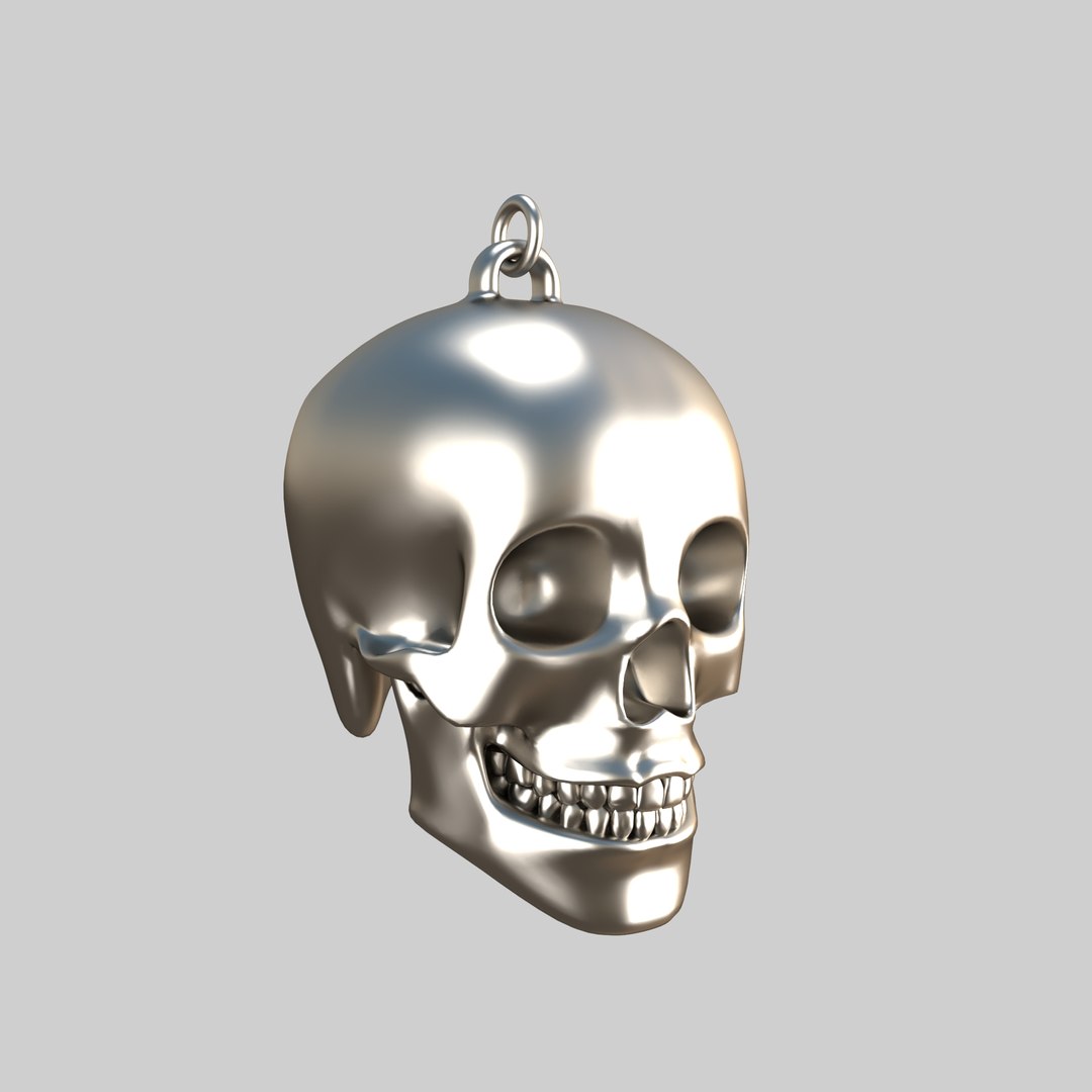 Human Skull Silver Model - TurboSquid 2334008
