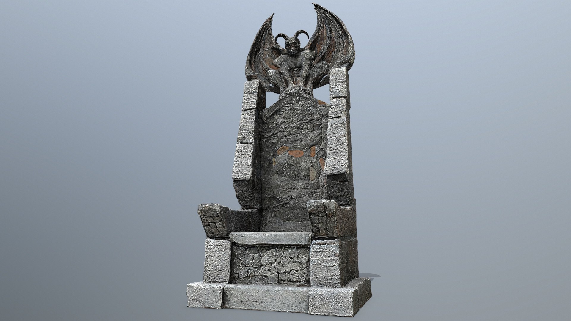 3D Devil Stone Throne - TurboSquid 2262978