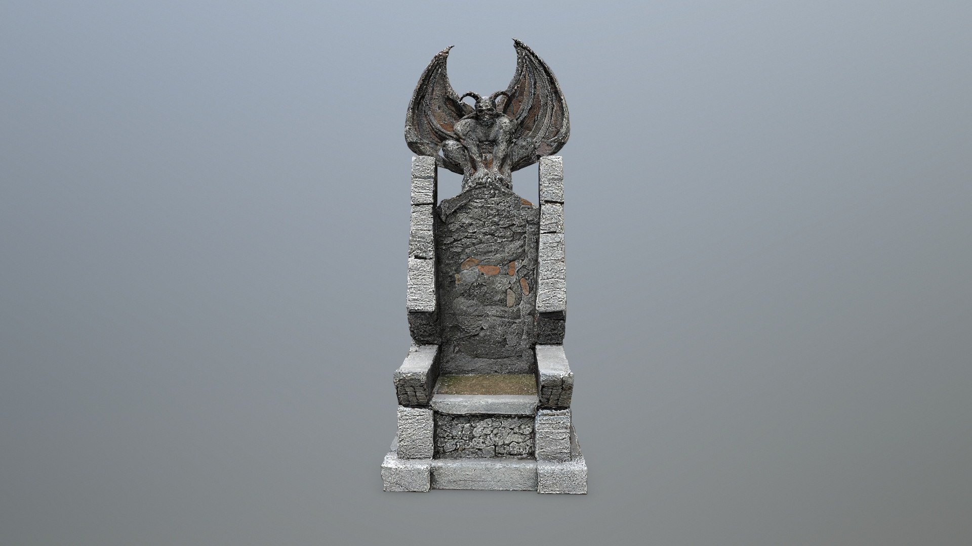 3D Devil Stone Throne - TurboSquid 2262978