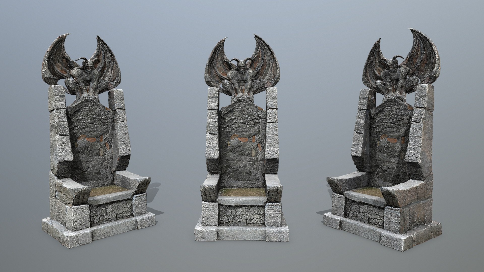 3D Devil Stone Throne - TurboSquid 2262978