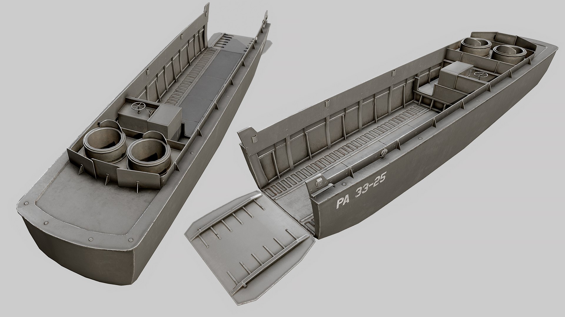 Lcvp Landing Craft Pbr Model - TurboSquid 1372446