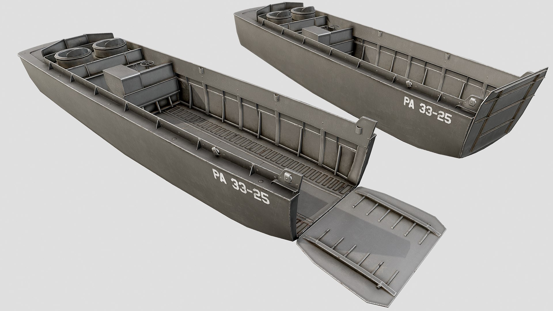 Lcvp Landing Craft Pbr Model - TurboSquid 1372446