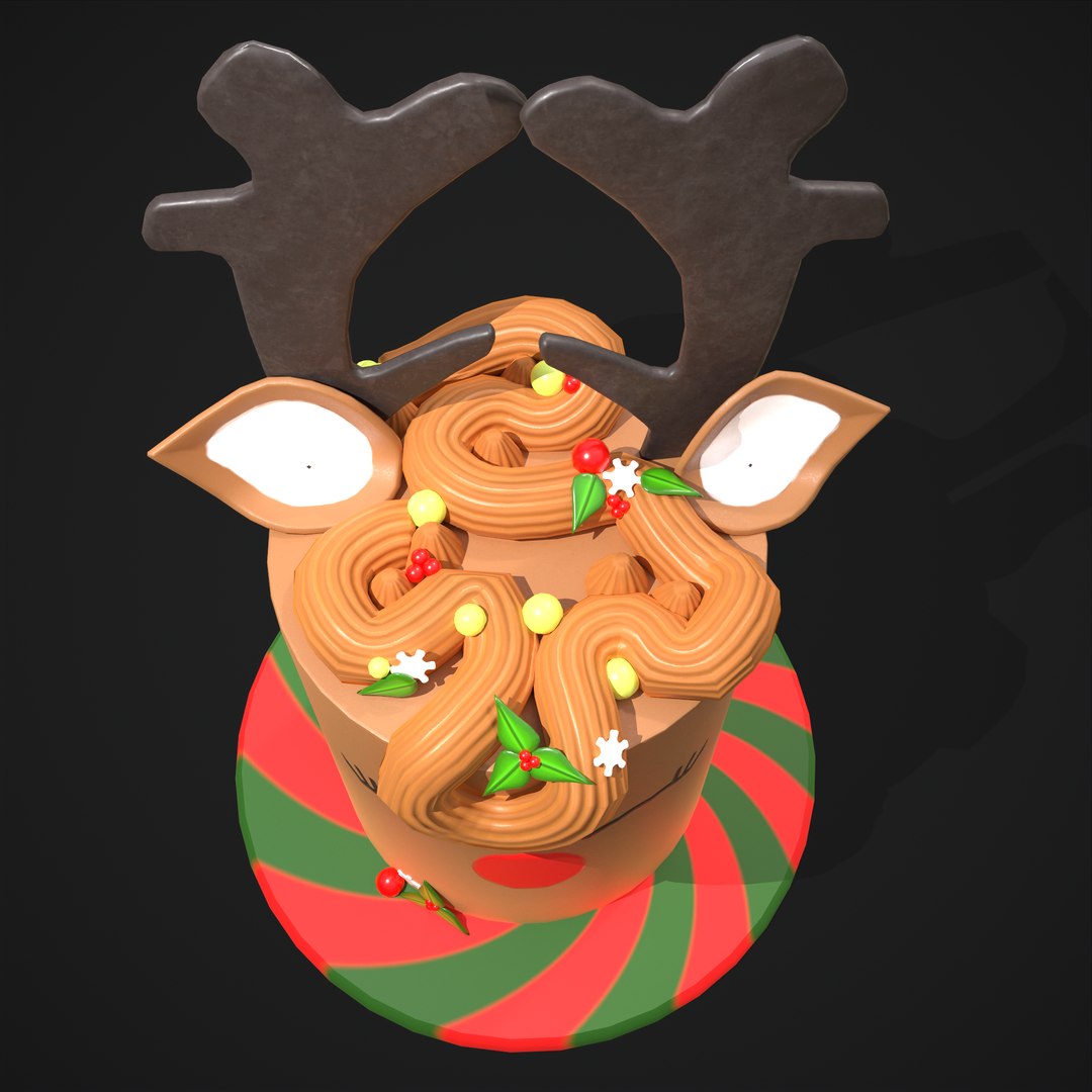 Reindeer Cake 3D - TurboSquid 1823605
