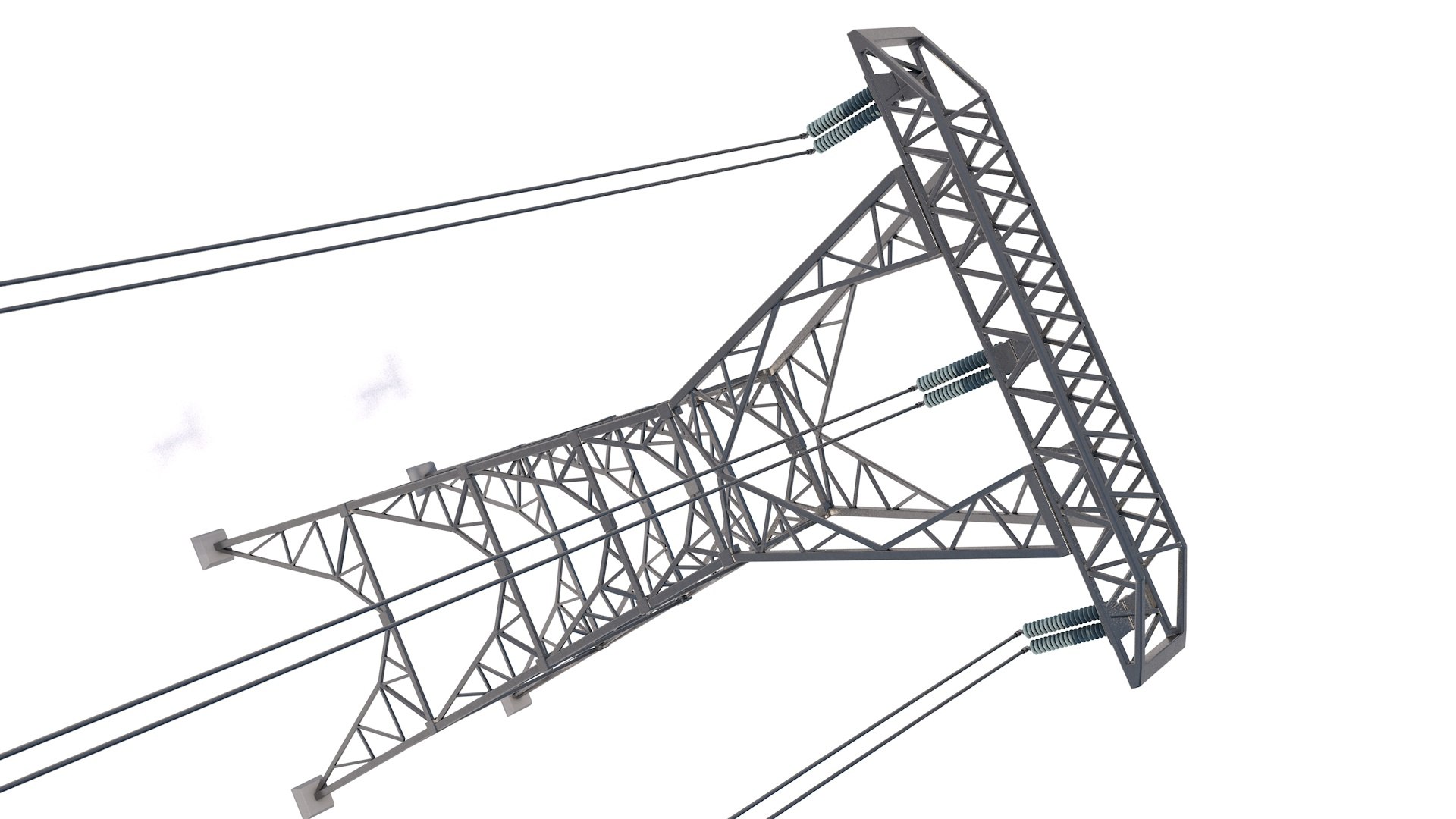 3D Model Power Lines Pylons - TurboSquid 1895923