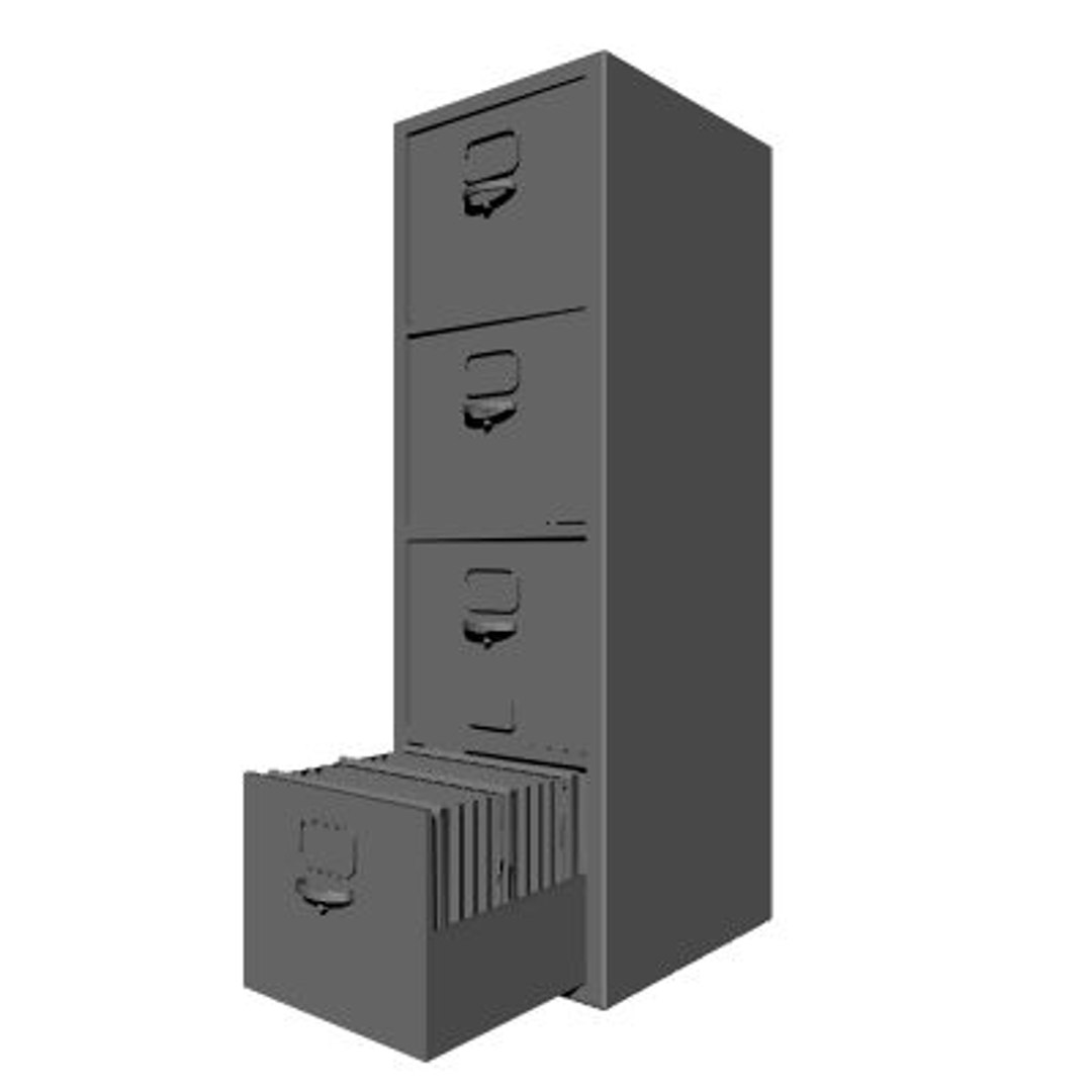 Office Filing Cabinet 3d Model