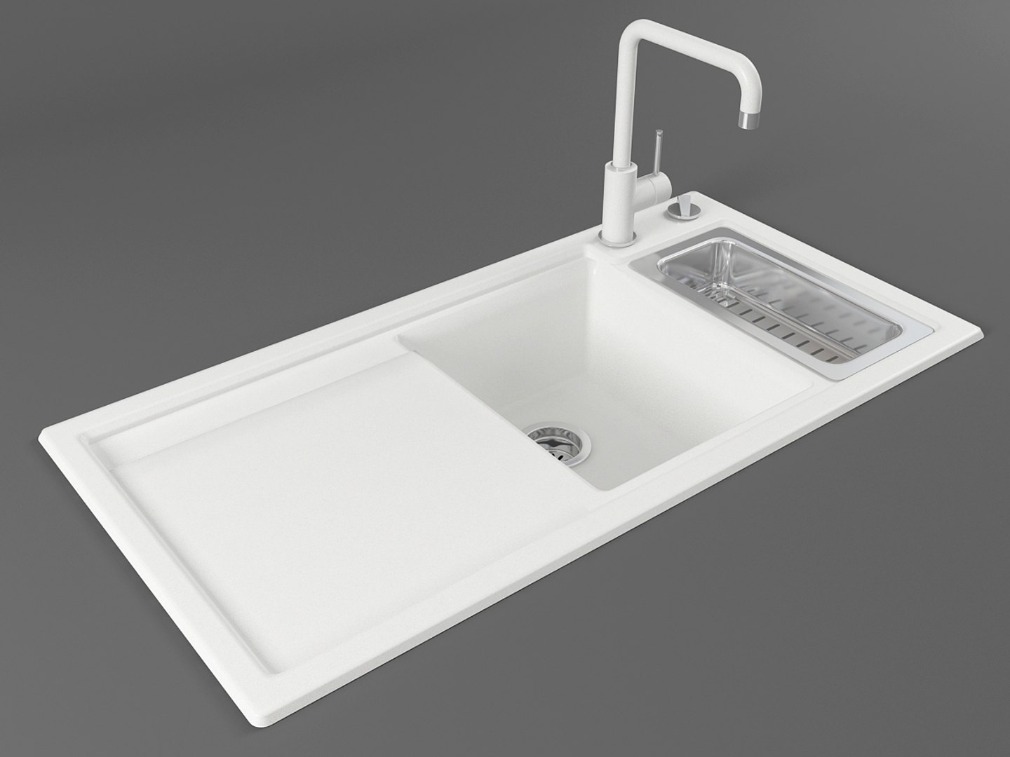 Axon Cream Kitchen Sink Model - TurboSquid 1351979