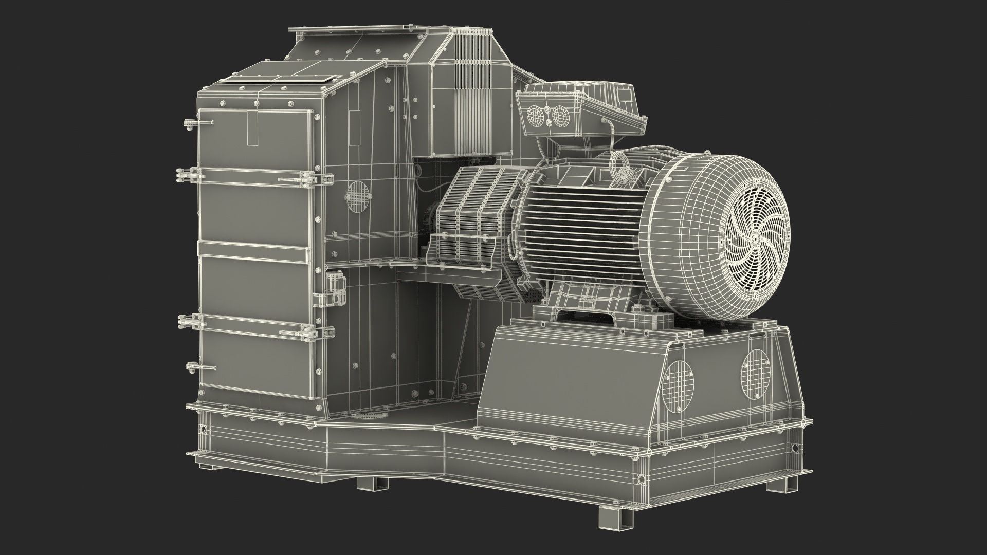 3D Model High Speed Hammer Mill - TurboSquid 1985983