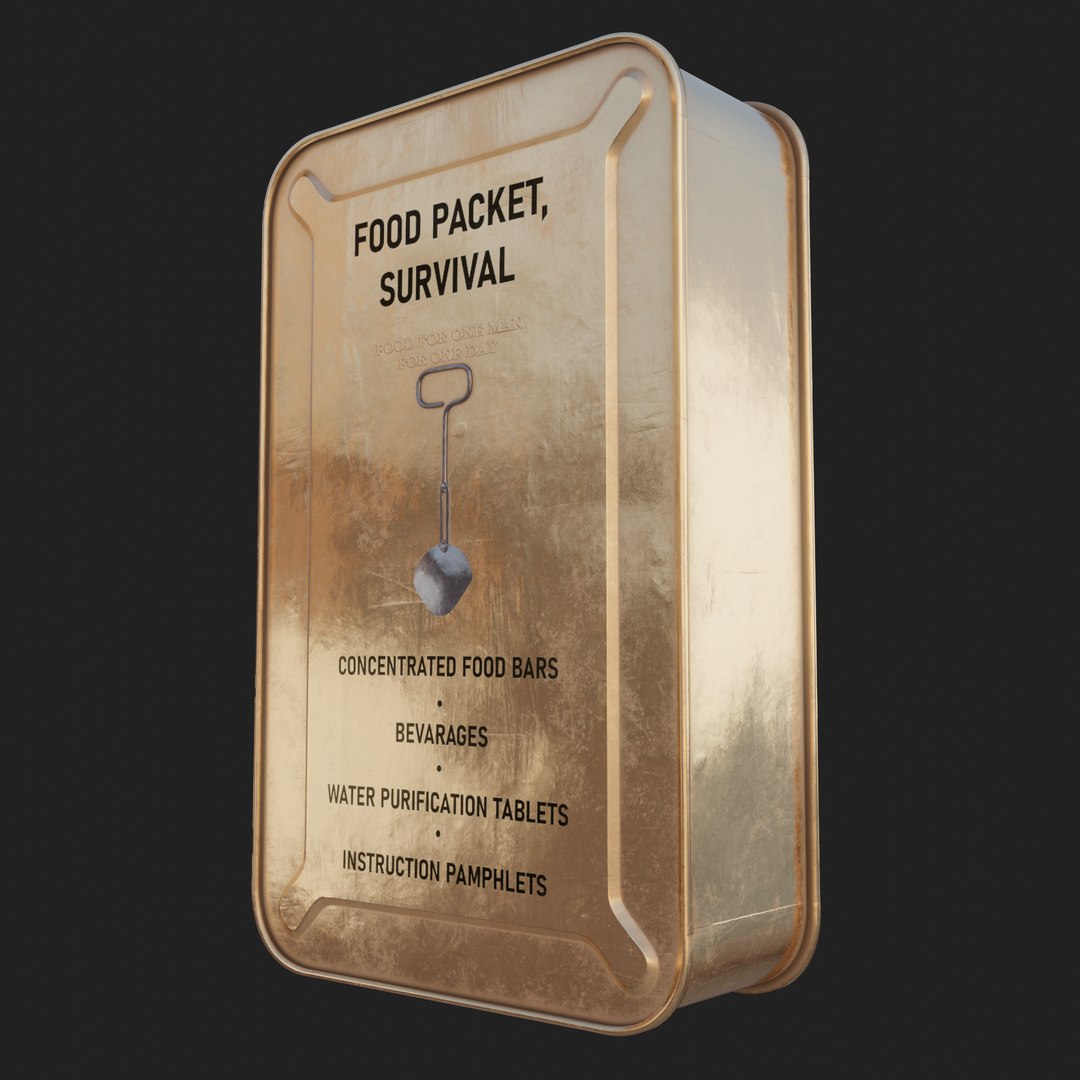 3D US MRE 1962 Food Packet PBR - TurboSquid 1883658