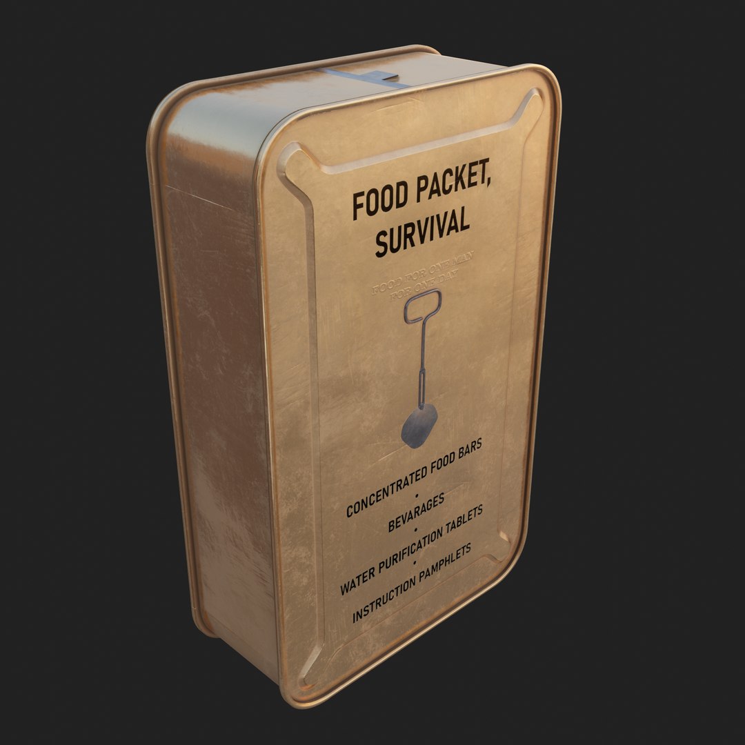 3D US MRE 1962 Food Packet PBR - TurboSquid 1883658