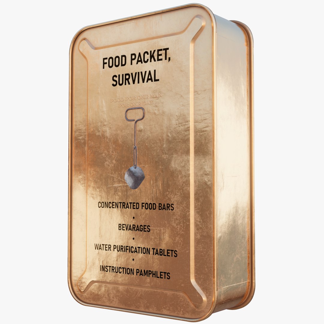 3D US MRE 1962 Food Packet PBR - TurboSquid 1883658