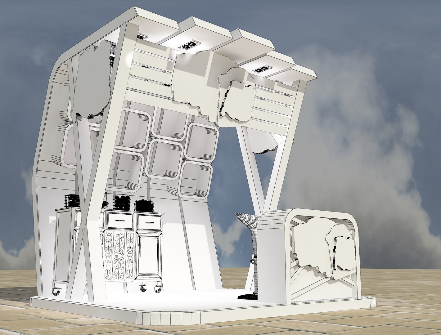 3D Booth Exhibition Stand a 102b - TurboSquid 1940495