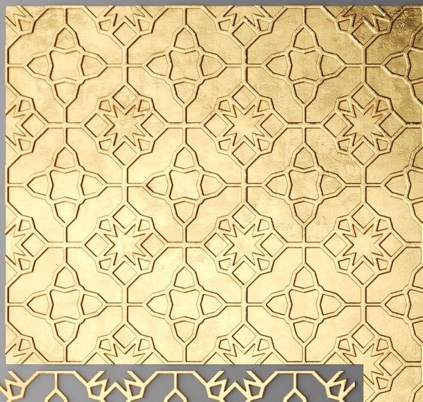 lattice arab panel 3d model