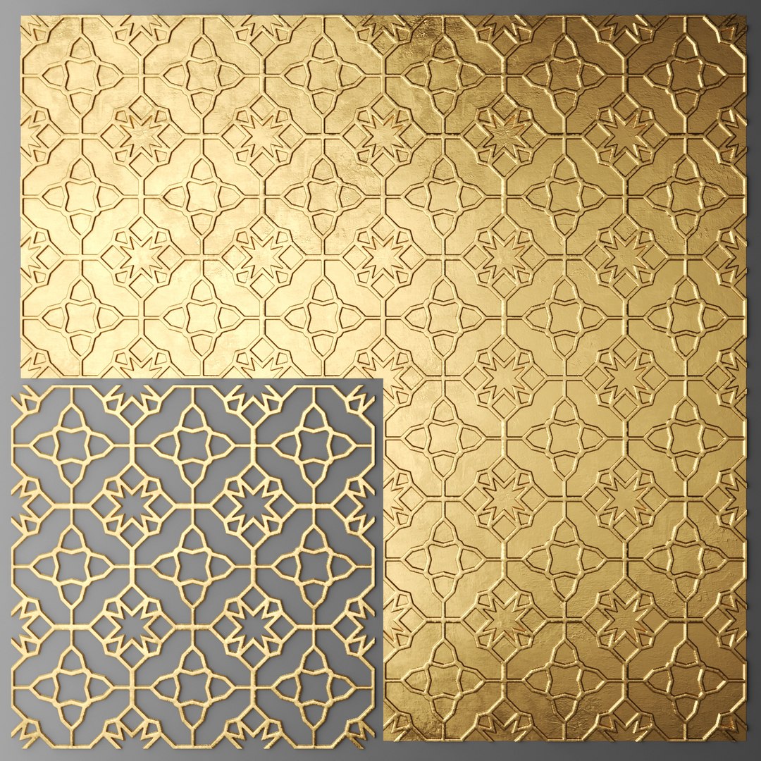 Lattice Arab Panel 3d Model