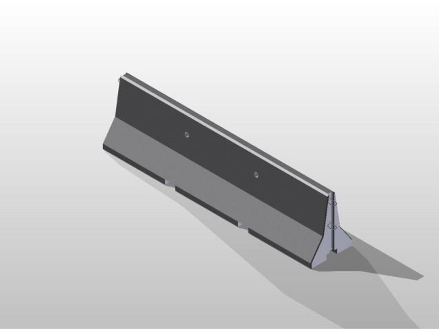 Jersey Barriers Safety Shape 3d Dwg