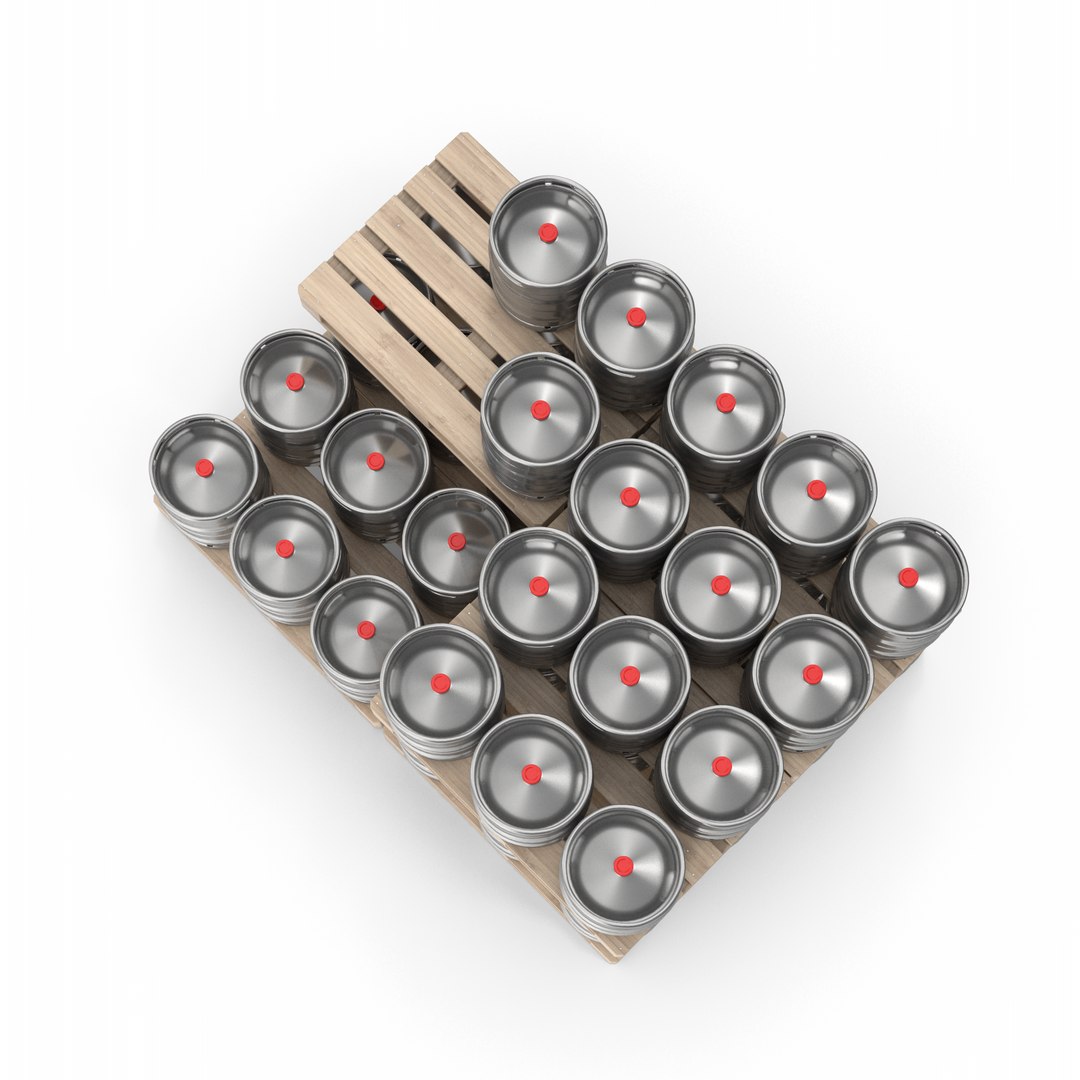 3D Wooden Pallets Of Beer Kegs - TurboSquid 1985037