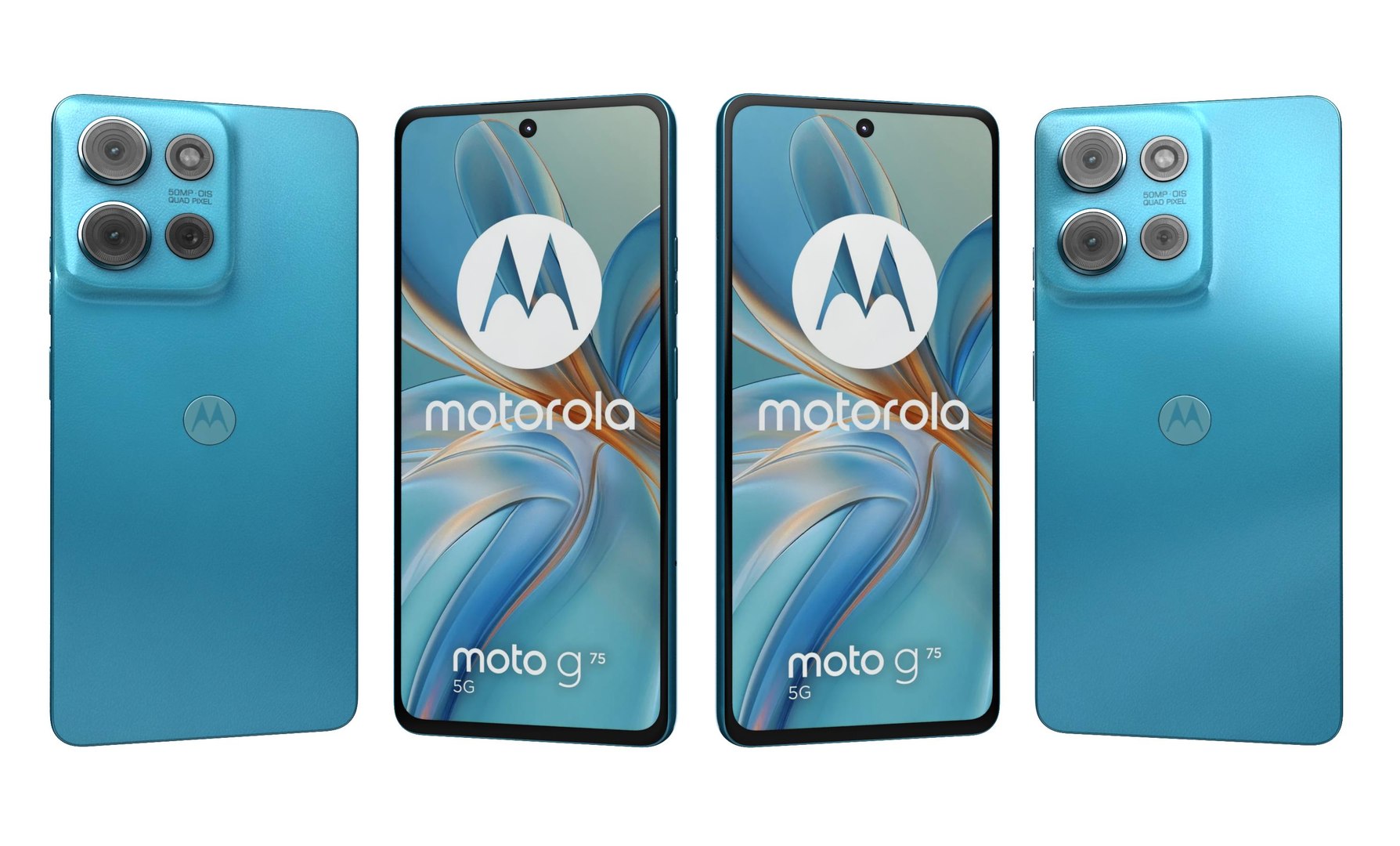 3D Motorola Moto G75 Aqua Blue Model - TurboSquid 2290851
