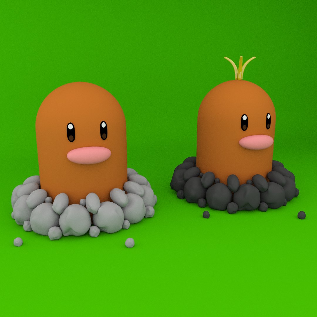 Alolan Diglett 3D Model - TurboSquid 1374331