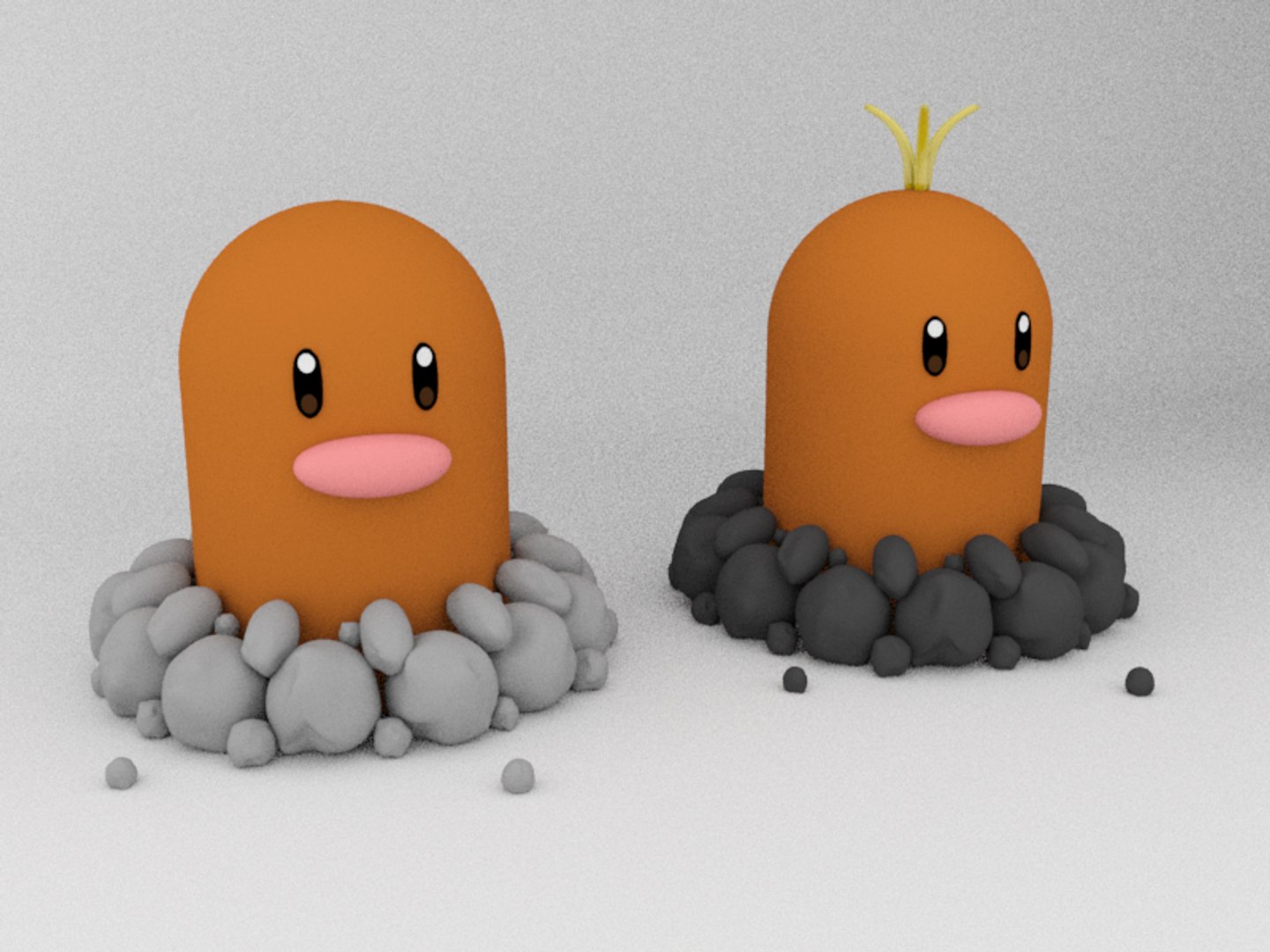 Alolan Diglett 3D Model - TurboSquid 1374331