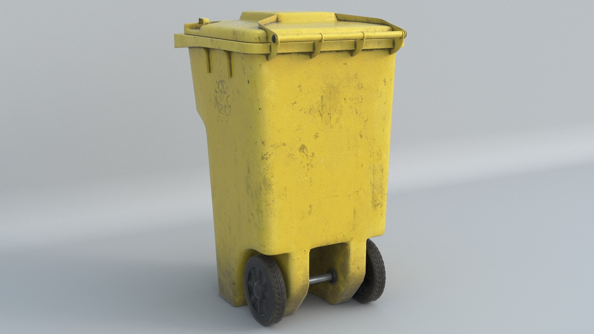 Recycle Bin Yellow HD Model - TurboSquid 1763950