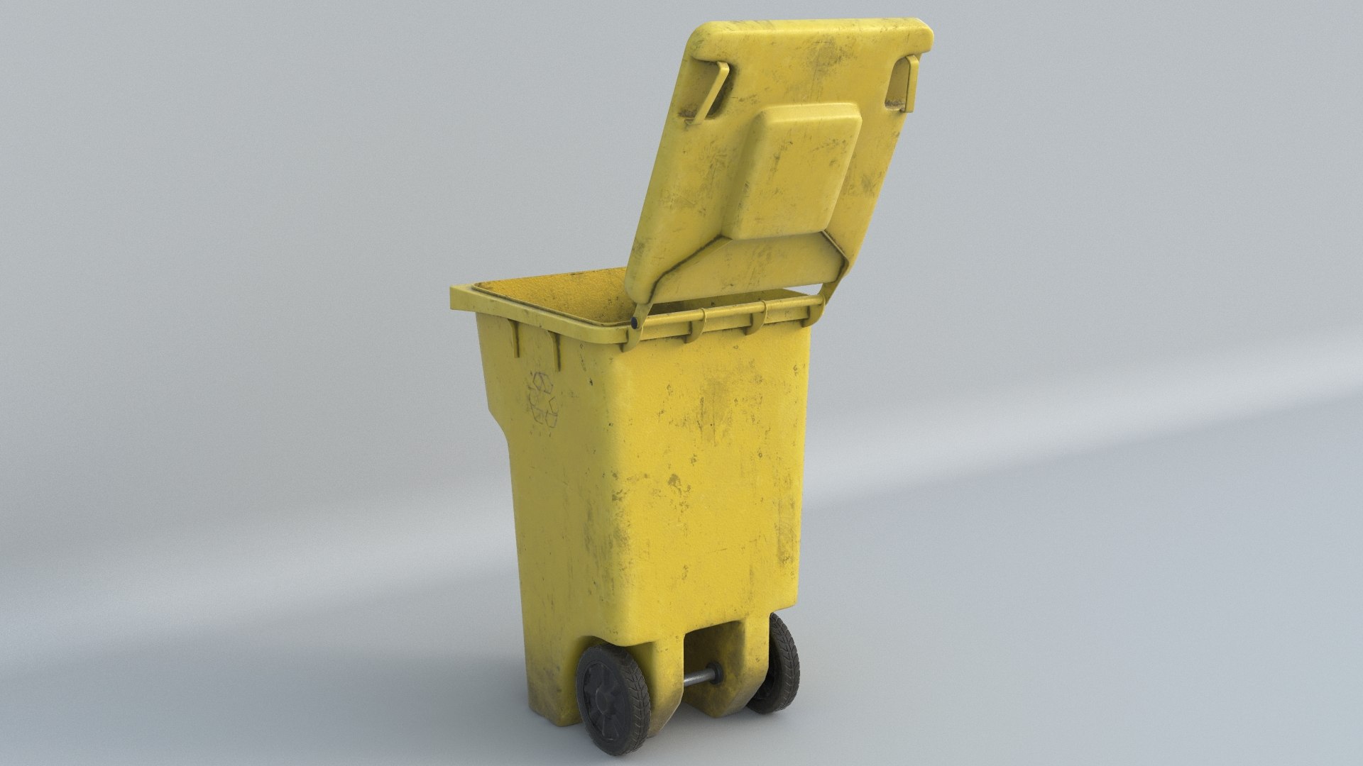 Recycle Bin Yellow HD Model - TurboSquid 1763950