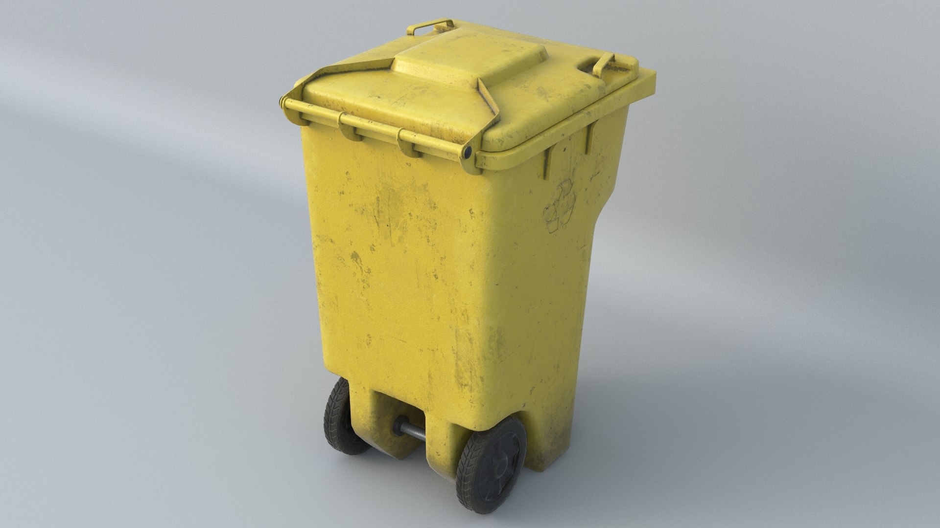 Recycle Bin Yellow HD Model - TurboSquid 1763950